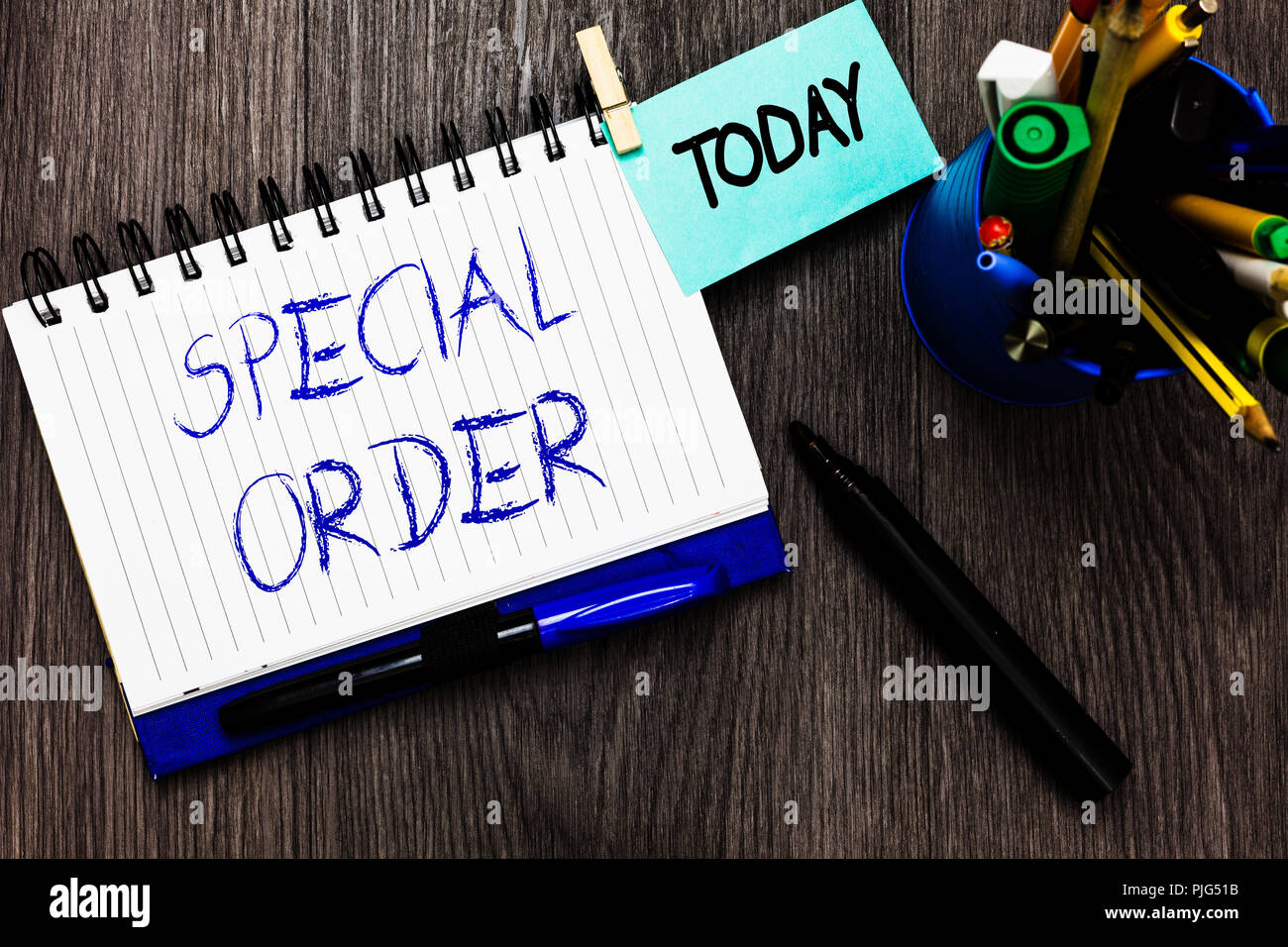 Handwriting text Special Order. Concept meaning Specific Item Requested ...