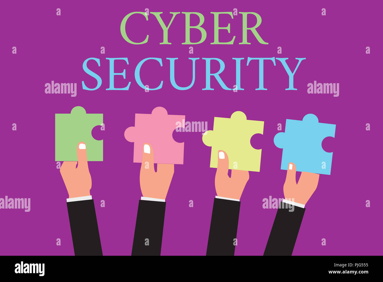 Handwriting text writing Cyber Security. Concept meaning Protect a ...