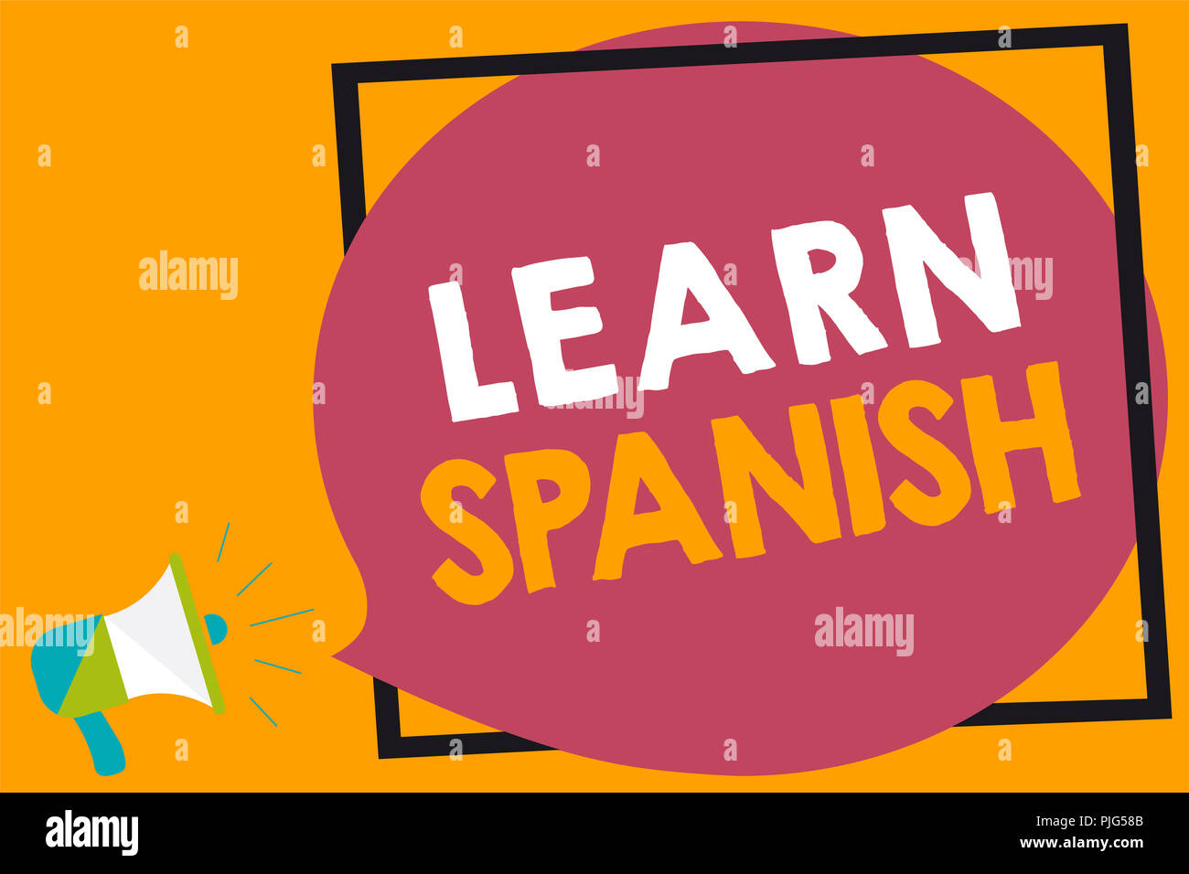 Word writing text Learn Spanish. Business concept for Translation ...