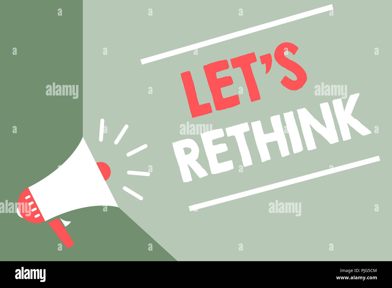 Handwriting text Let s is Rethink. Concept meaning an Afterthought To ...