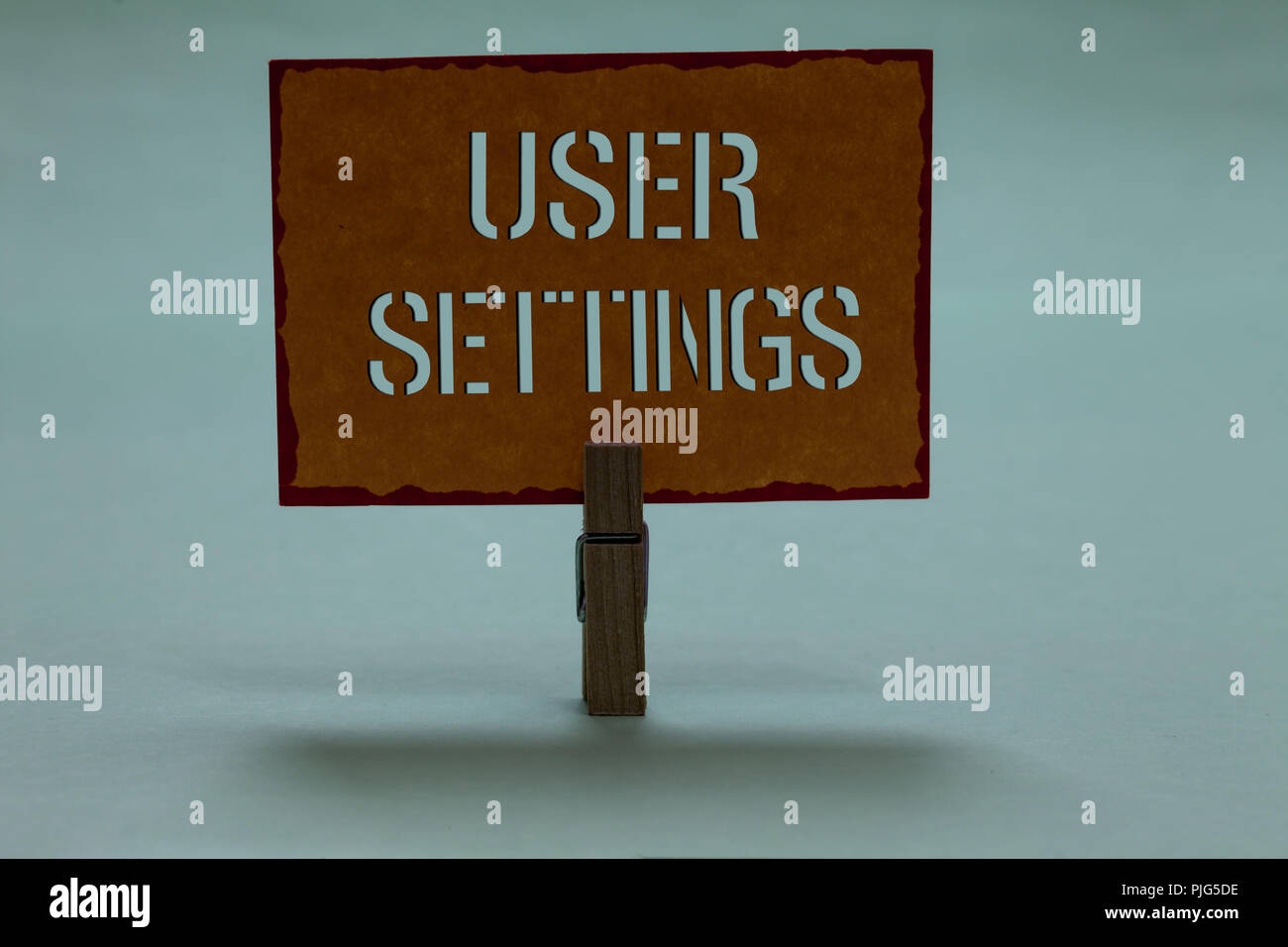 Text Sign Showing User Settings Conceptual Photo Configuration Of