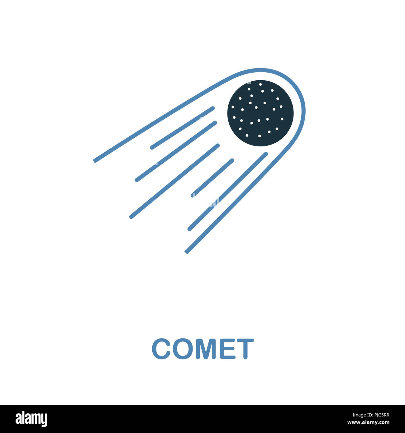 Comet icon in 2 color design. Pixel perfect simple pictogram comet icon ...