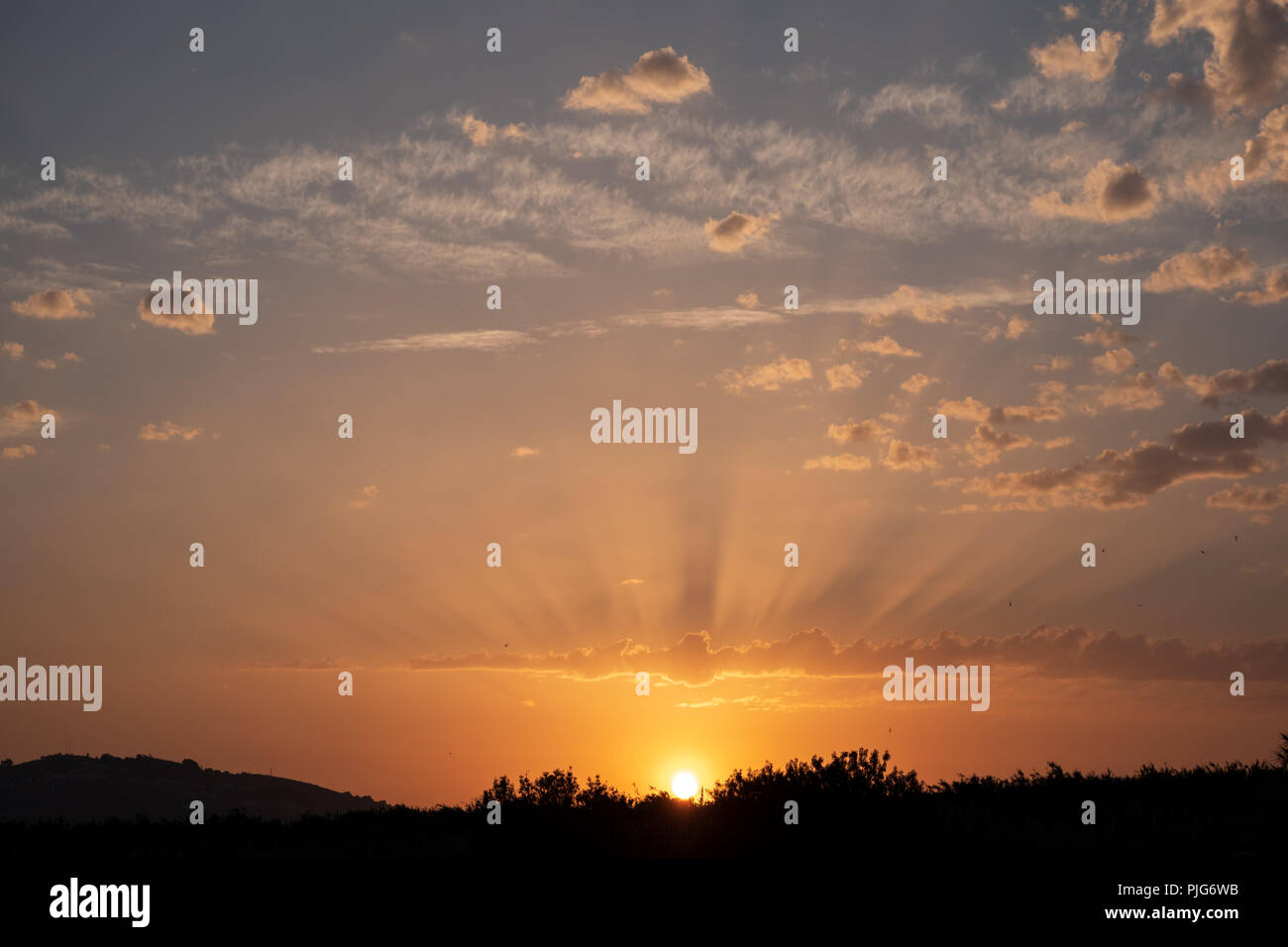Clouds sunset almost silhouette hi-res stock photography and images - Alamy