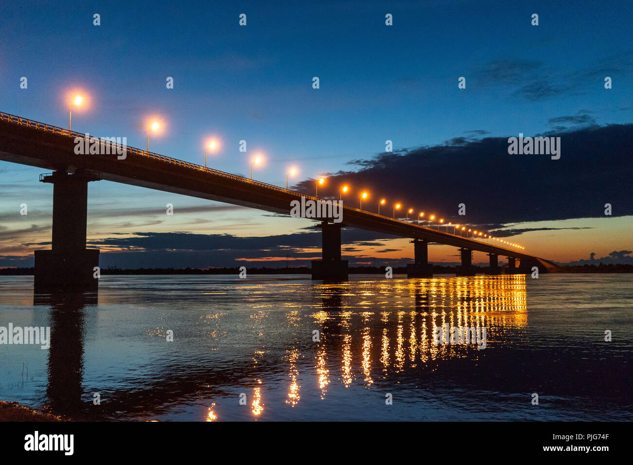 Russia Bridge on the Big Ussuri Island near Khabarovsk, Russia Stock ...