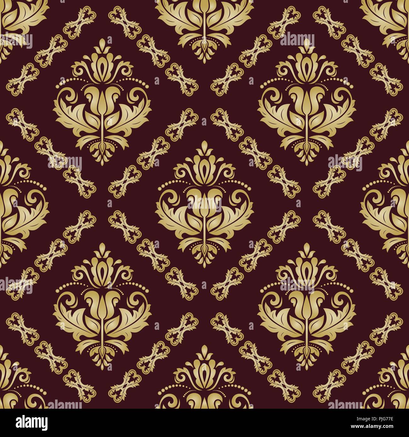 Classic Seamless Vector Golden Pattern Stock Vector Image & Art - Alamy