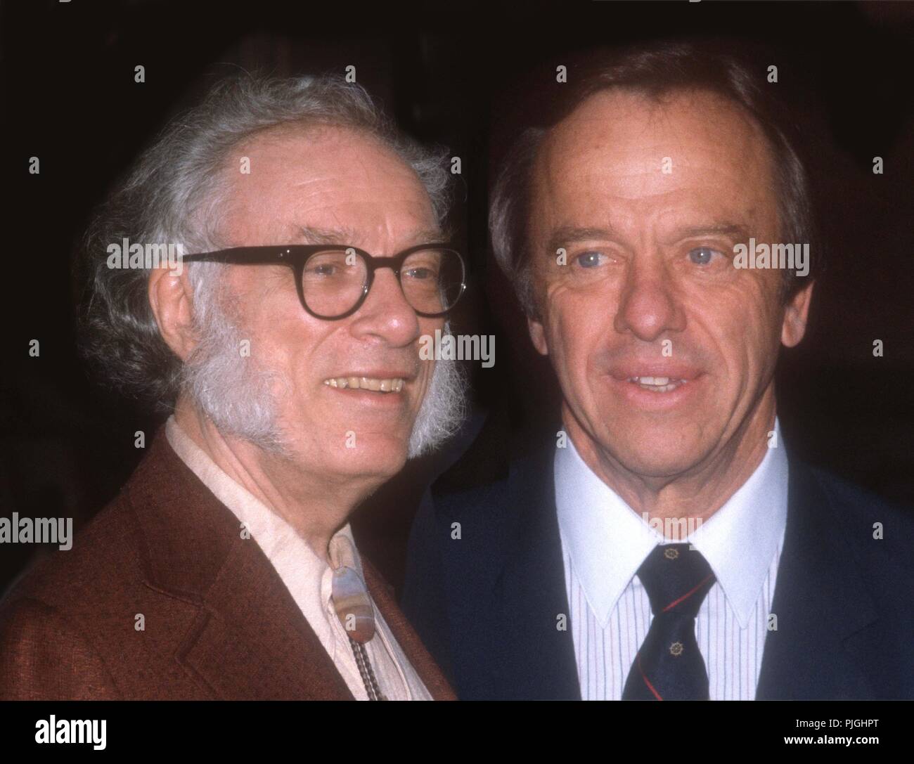 Isaac Azimov Alan Shepard 1985 Credit: John Barrett/Photolink ...