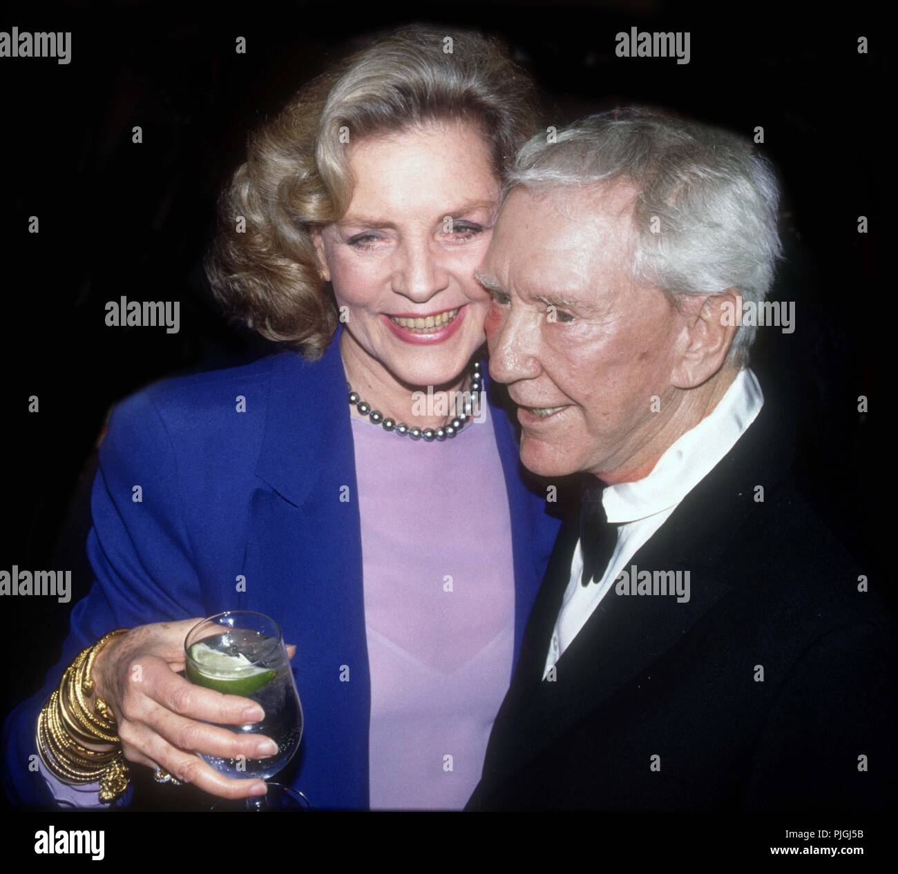 LaurenBacall Burgess Meredith 1989 Credit: Adam Scull/Photolink/MediaPunch Stock Photo - Alamy