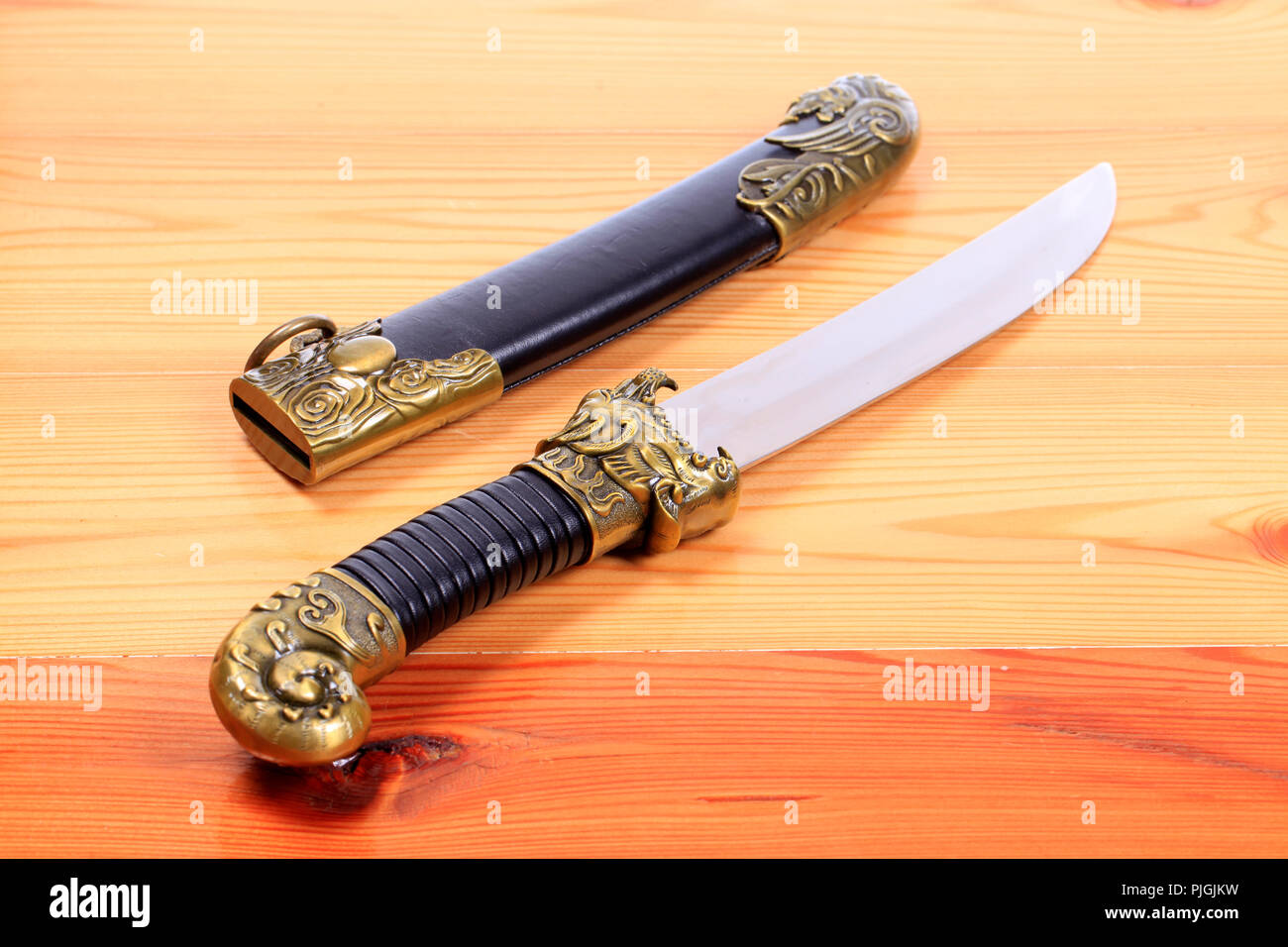 Mongolian knife, close-up Stock Photo - Alamy