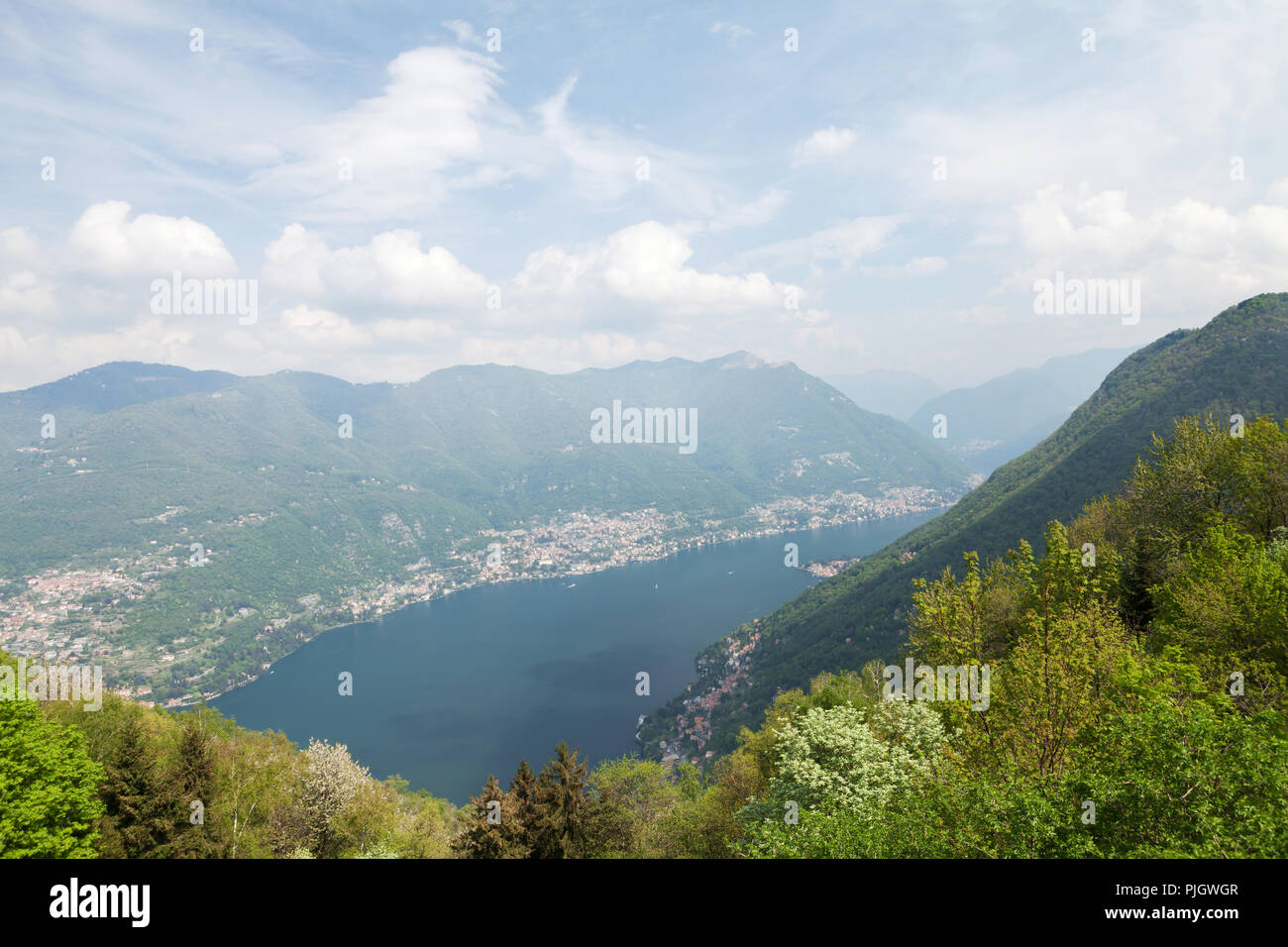 Lake Como landscape, Lombardy region, Italy, Europe. View from Brunate ...