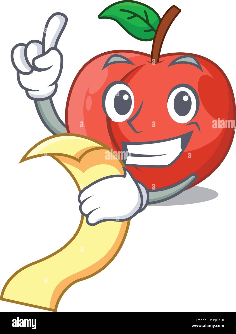 With menu cartoon fresh sweet nectarines in the garden Stock Vector ...