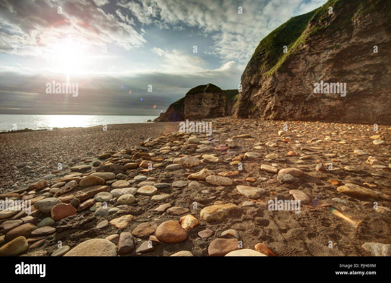 Blast Beach on the Durham Heritage Coast, Dawdon, County Durham, UK ...
