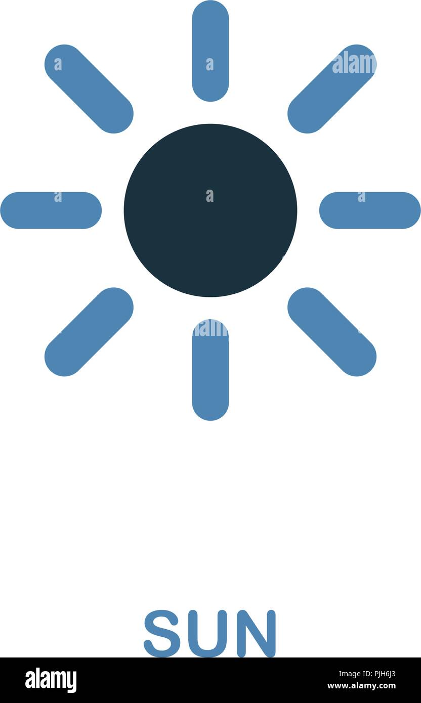 Sun icon in 2 color design. Pixel perfect simple pictogram sun icon ...