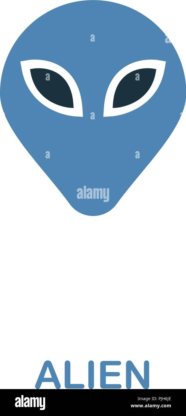 Alien icon in 2 color design. Pixel perfect simple pictogram alien icon ...