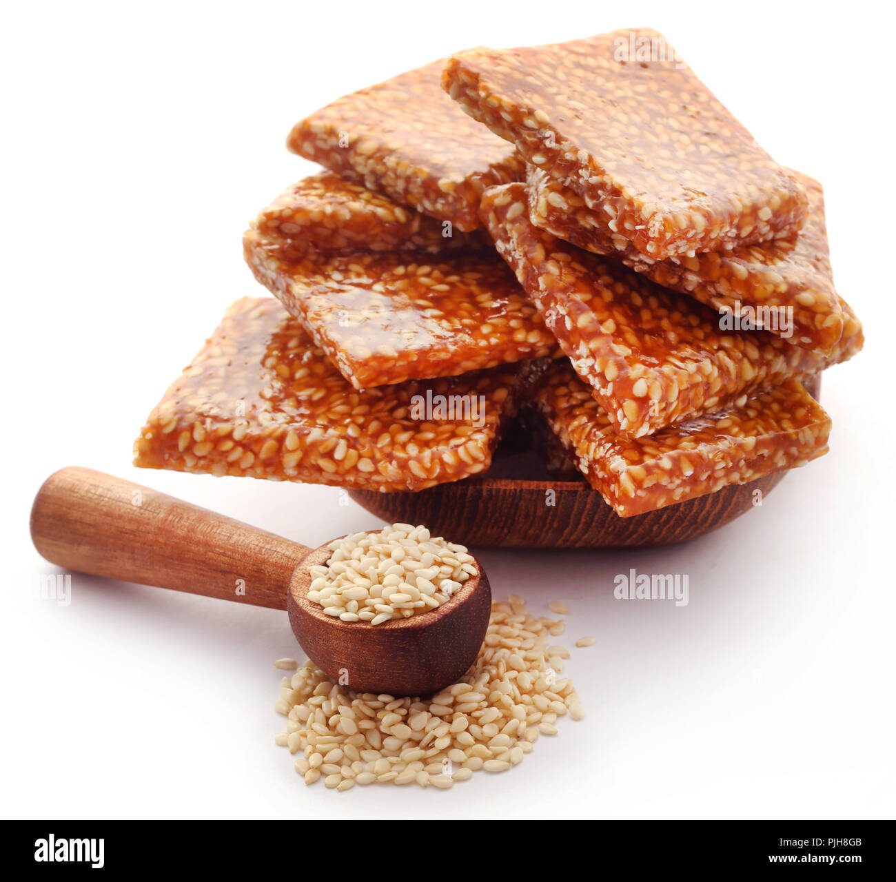 Sesame caramel candy very popular in Indian subcontinent Stock Photo ...