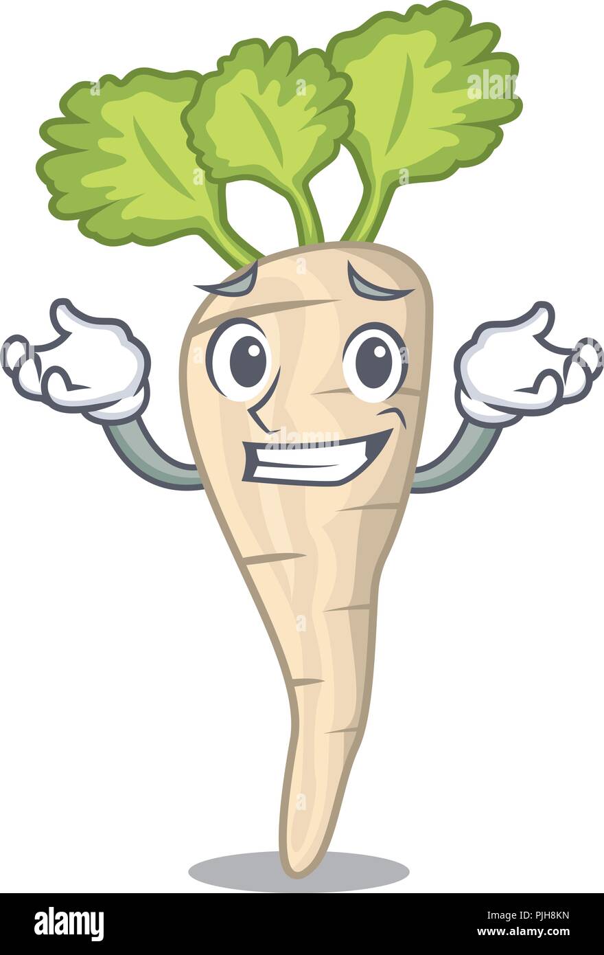 Grinning parsnip isolated on the cartoon style Stock Vector Image & Art ...