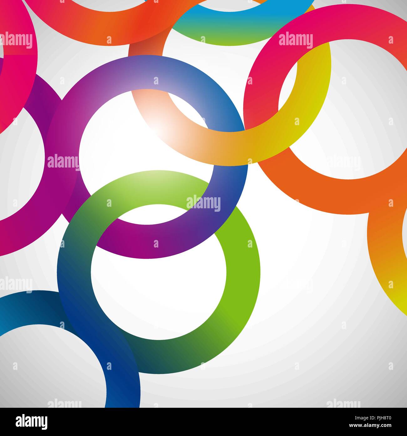 Rainbow loops, vector abstract background, design shape Stock Vector ...
