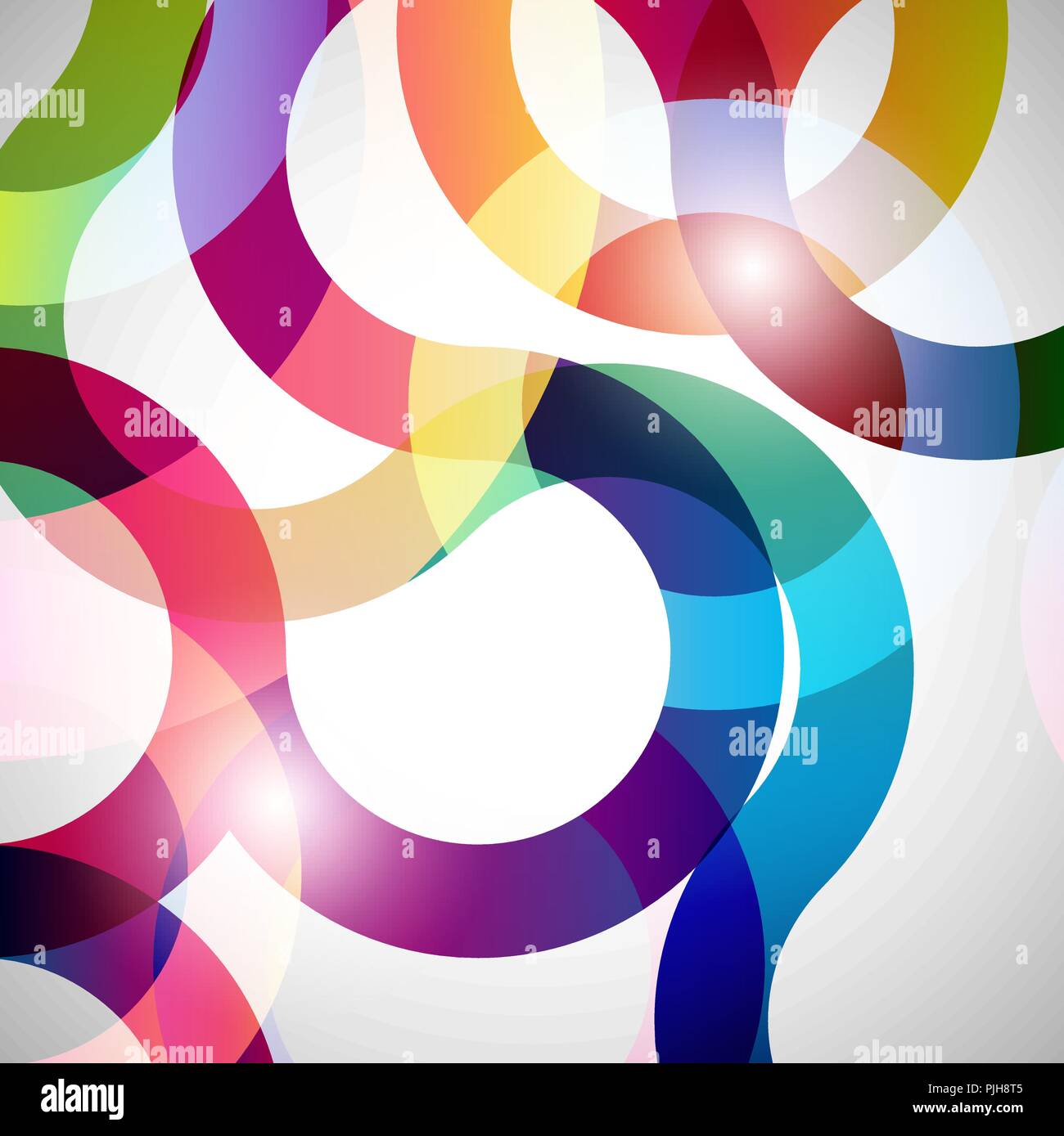 Rainbow loops, vector abstract background, design shape Stock Vector ...