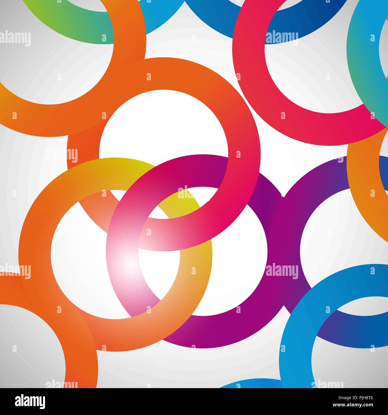 Rainbow loops, vector abstract background, design shape Stock Vector ...