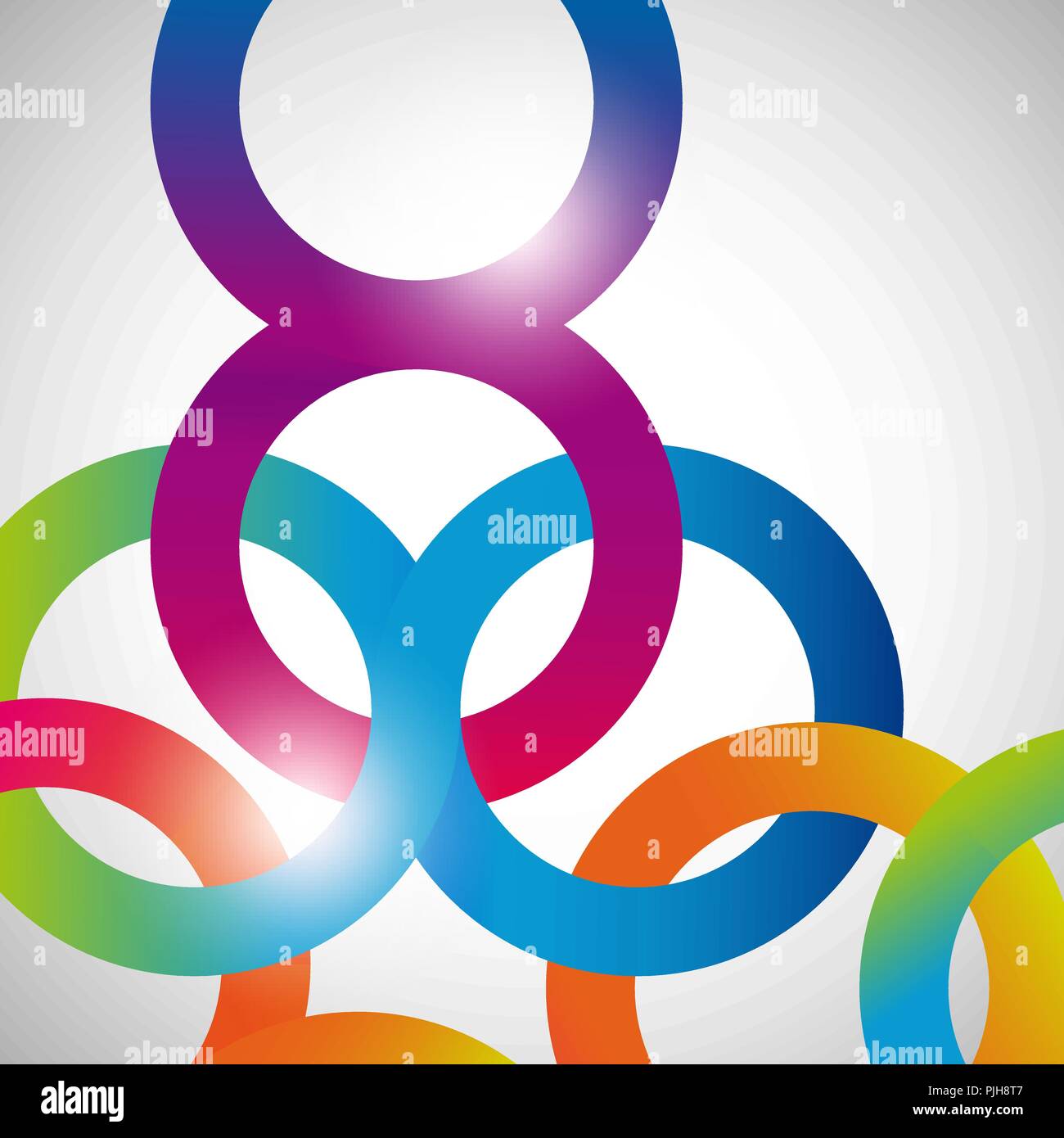 Rainbow loops, vector abstract background, design shape Stock Vector ...