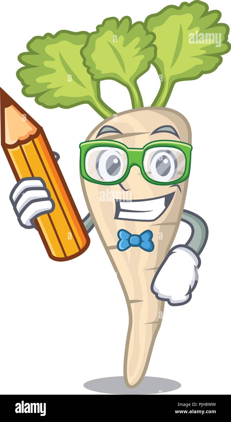 Student parsnip isolated on the cartoon style Stock Vector Image & Art ...