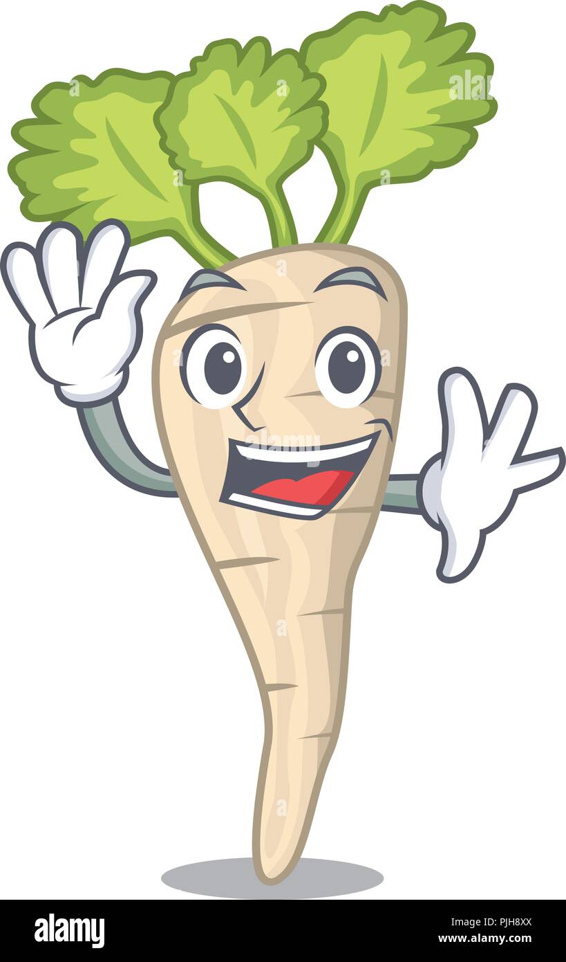Waving parsnip isolated on the cartoon style Stock Vector Image & Art ...