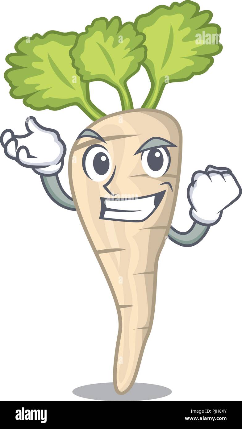 Successful parsnip isolated on the cartoon style Stock Vector Image ...