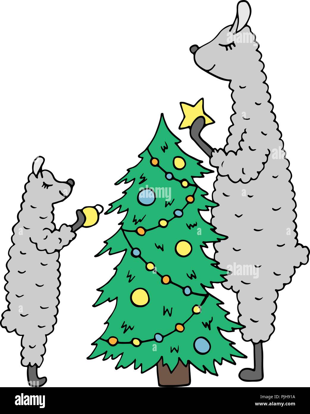 Lama family Stock Vector Images - Alamy