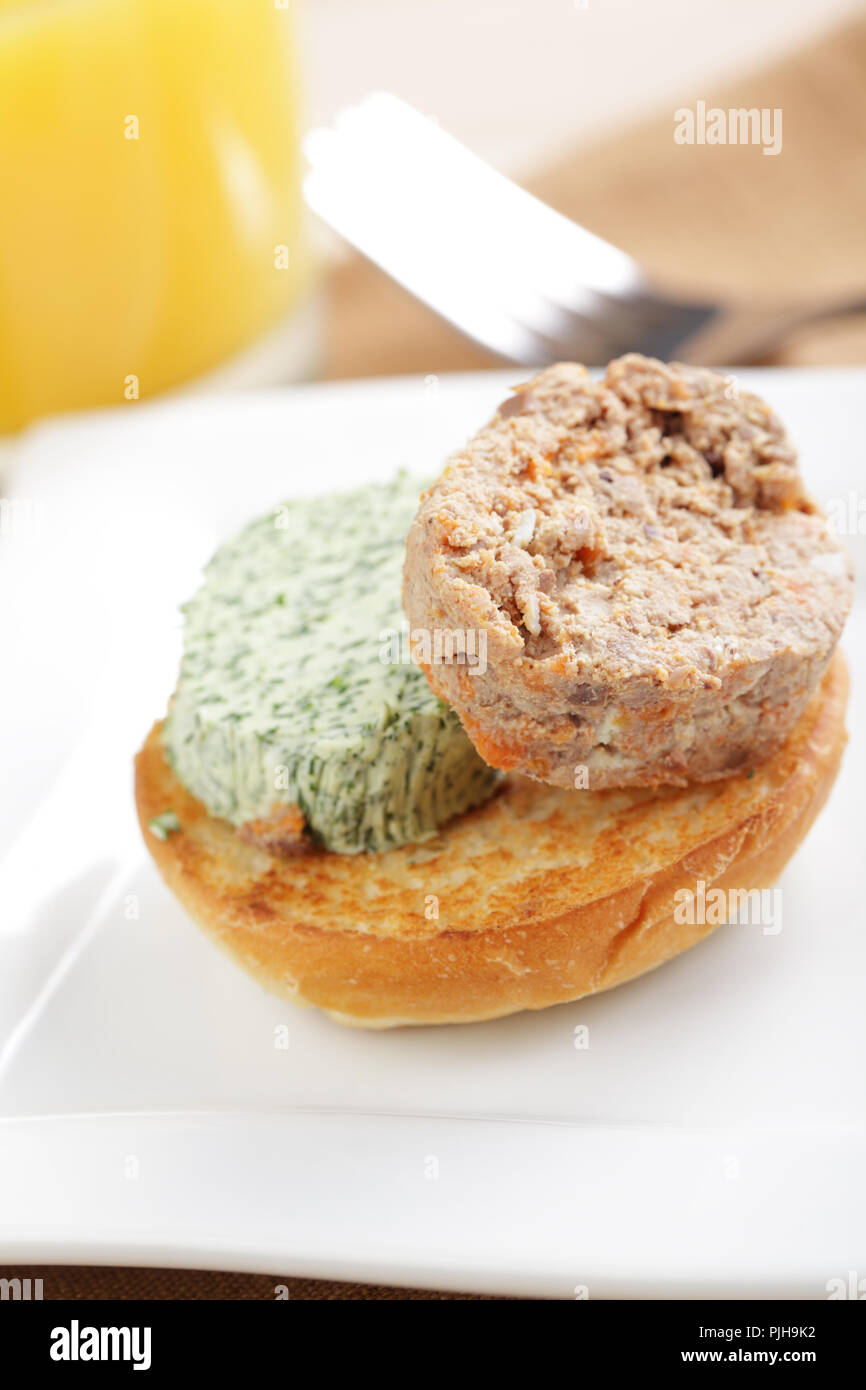 Liver pate with butter hi-res stock photography and images - Alamy