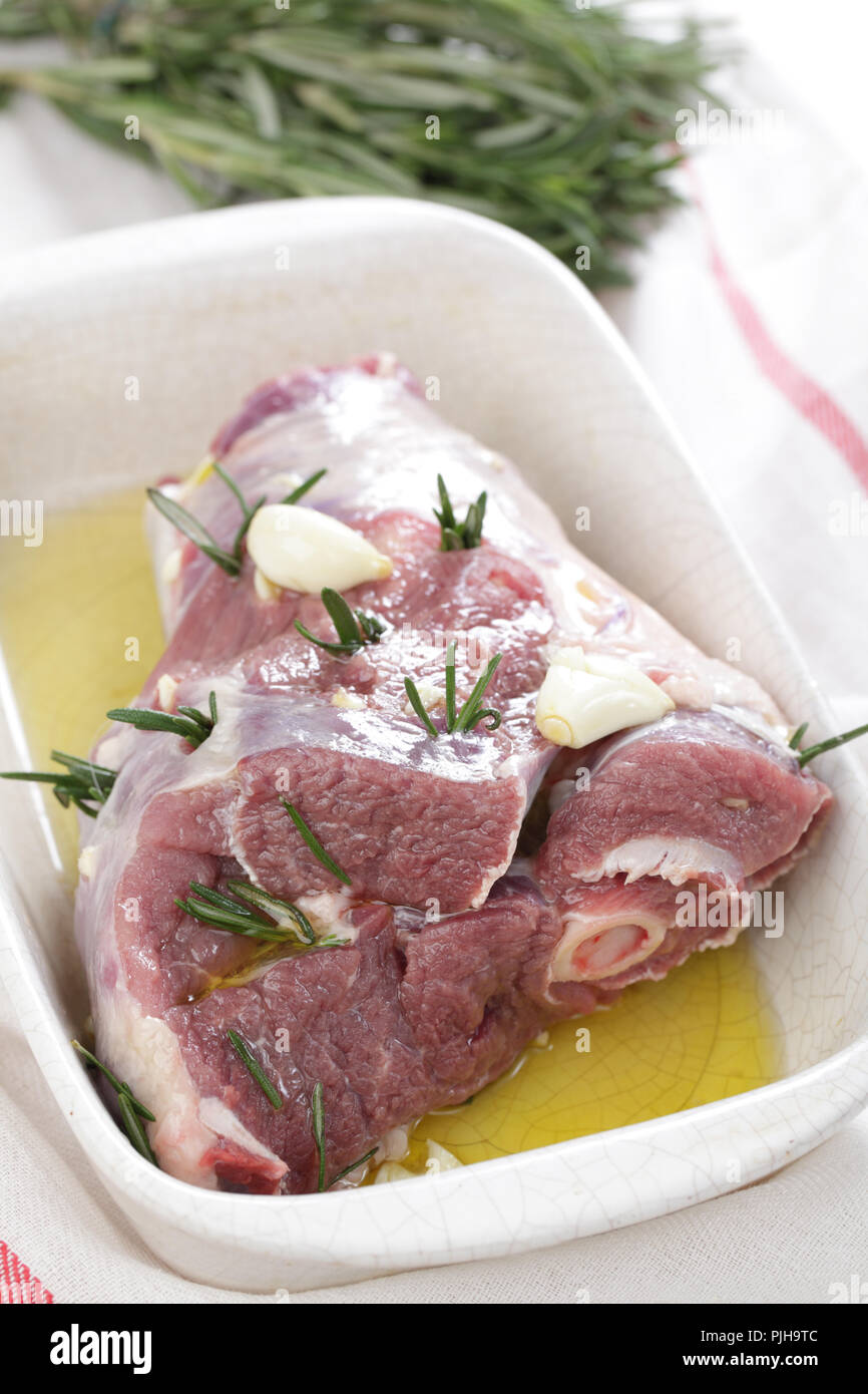 Raw leg of lamb hi-res stock photography and images - Alamy