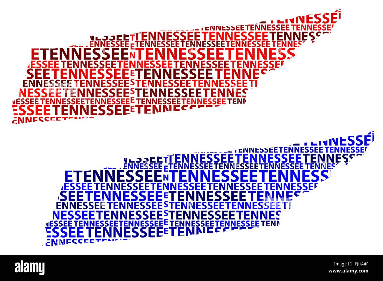 Sketch Tennessee (United States of America) letter text map, Tennessee ...