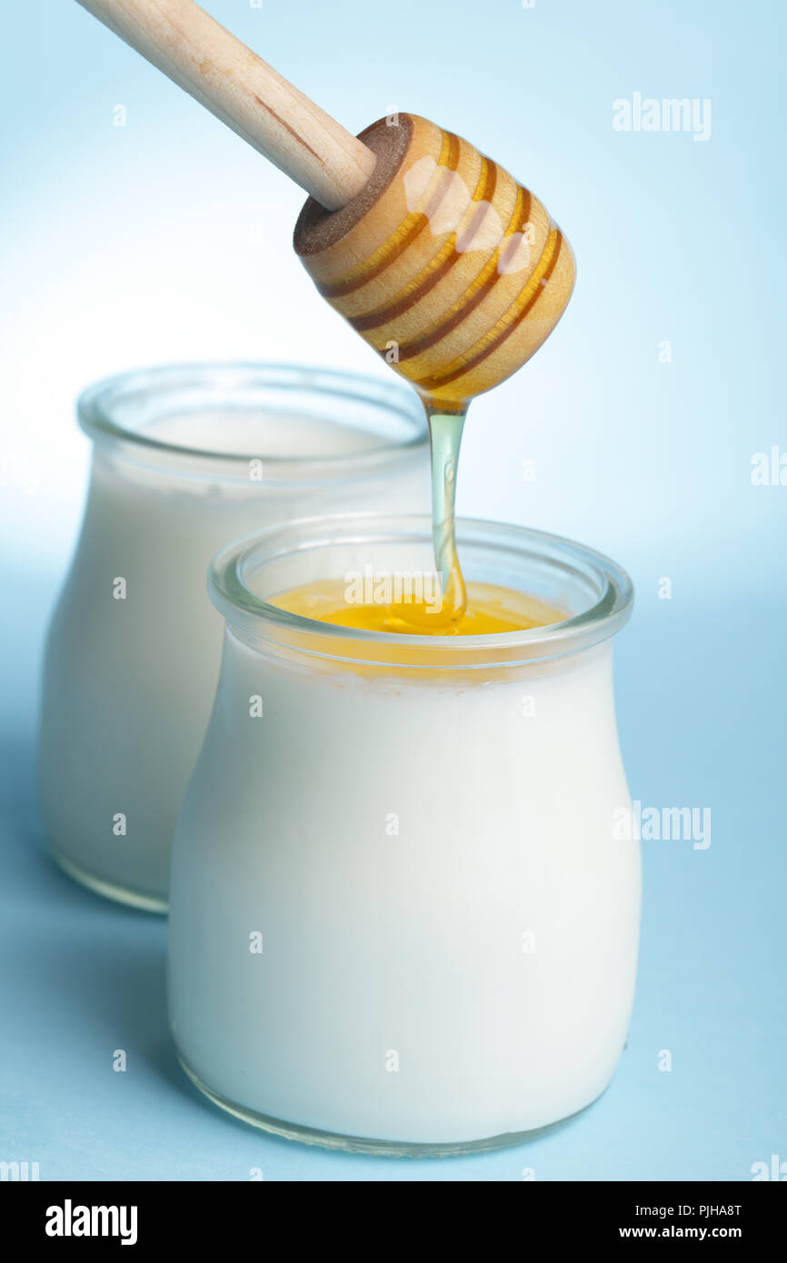 Yogurt against white background hi-res stock photography and images - Alamy