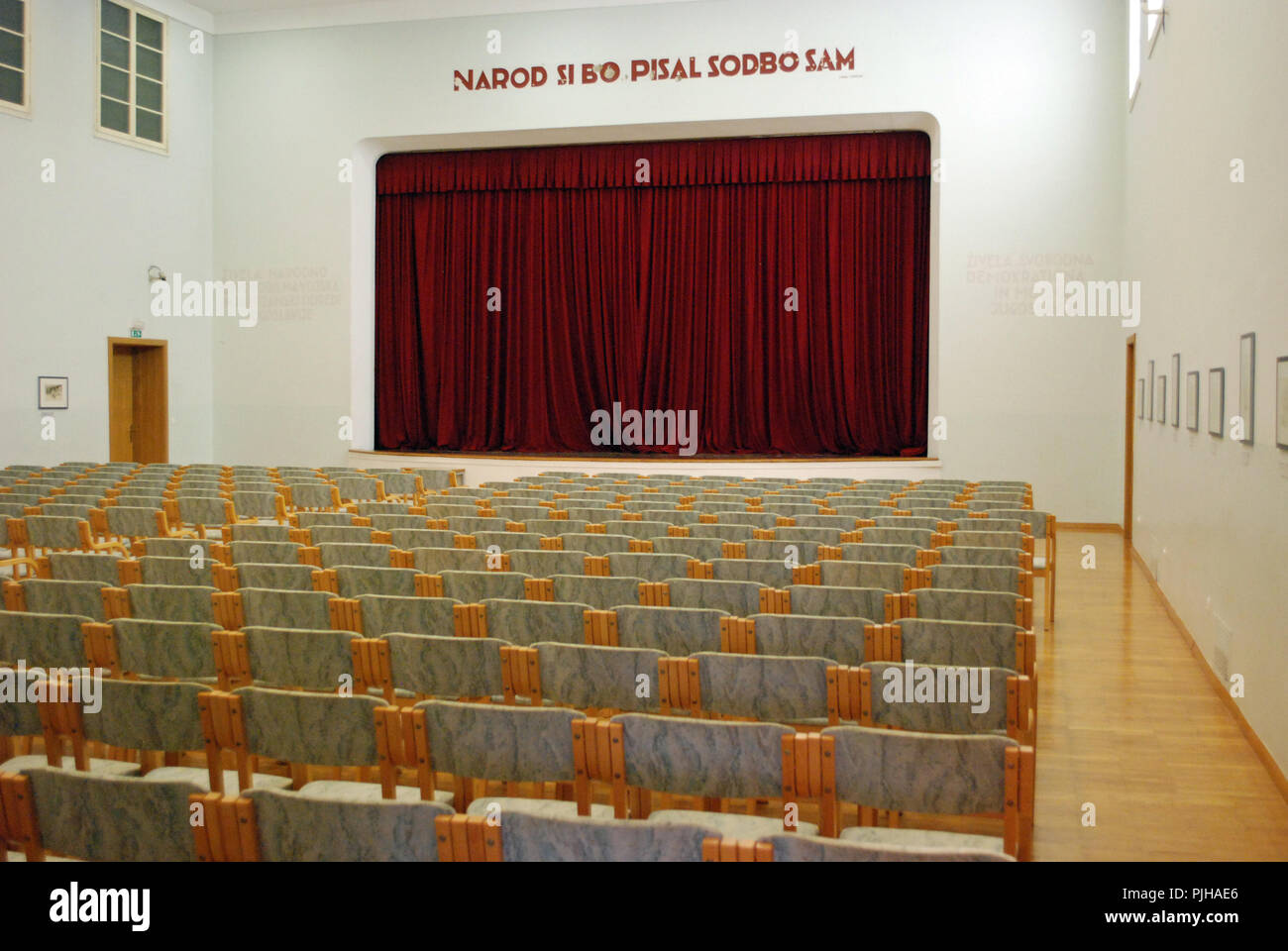 The auditorium where the Assembly of Delegates of the Slovene Nation ...