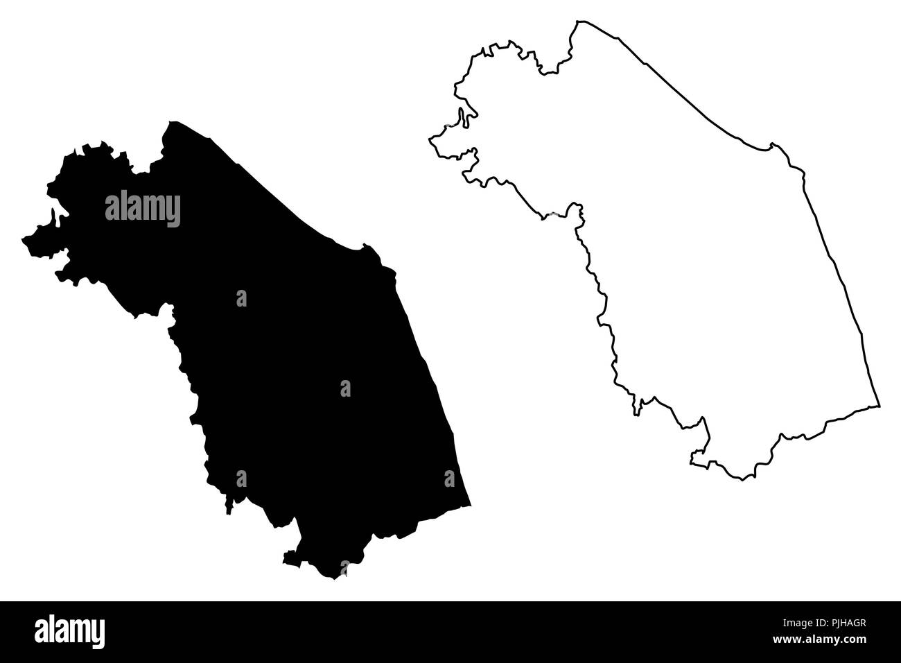 Ancona province map Stock Vector Images - Alamy