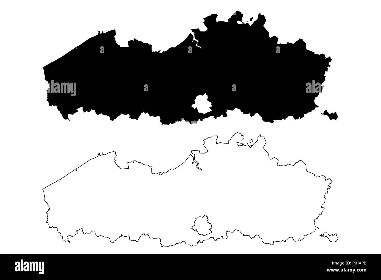 Flanders (Community and region of Belgium, Kingdom of Belgium) map ...