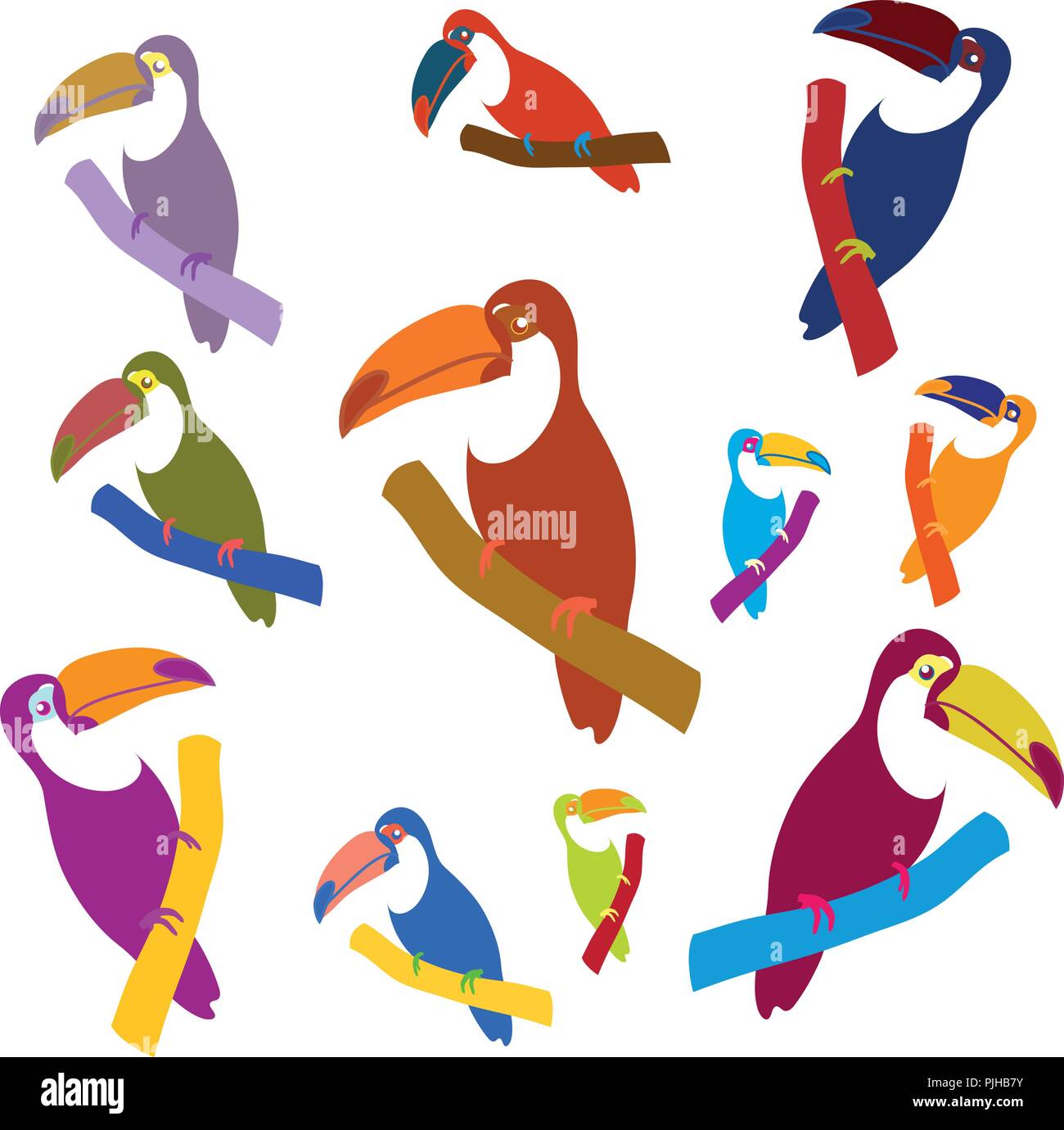 Cute beautiful blue tropical Stock Vector Images - Alamy