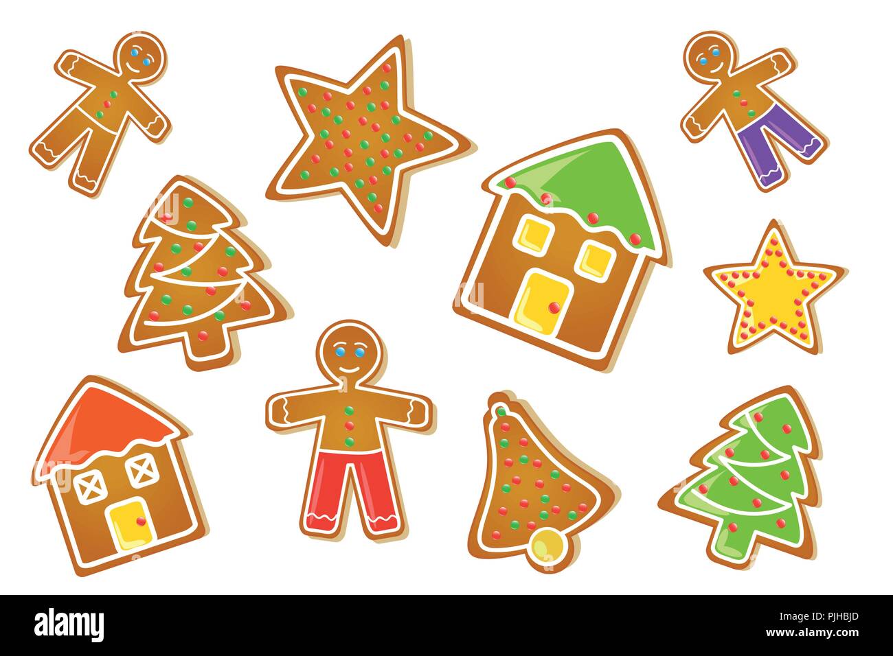 Cute gingerbread christmas tree Stock Vector Images - Alamy