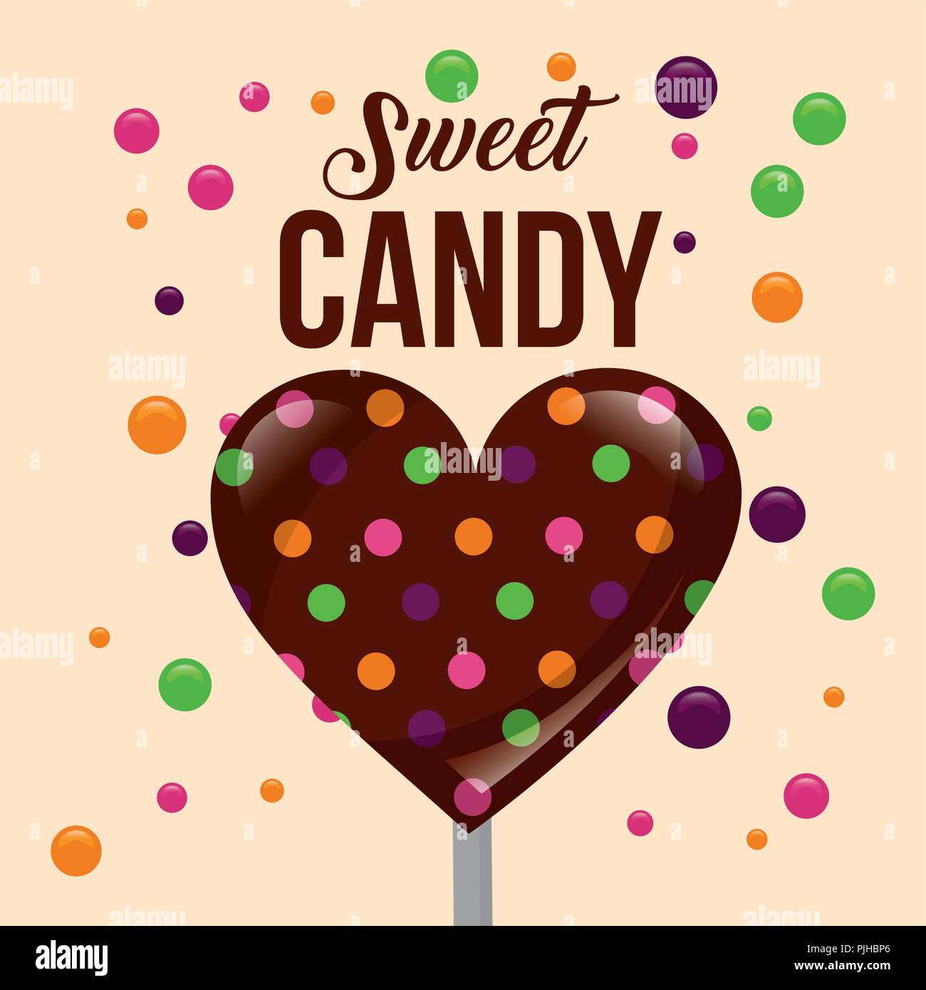 sweet candy card Stock Vector Image & Art - Alamy
