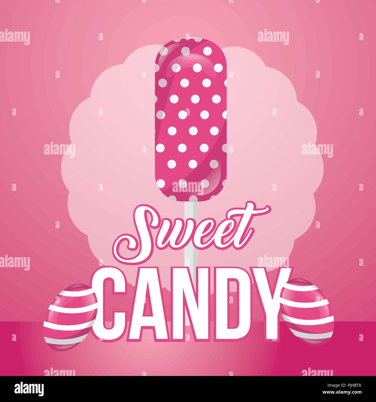 Candy sweets concept pink Stock Vector Images - Alamy