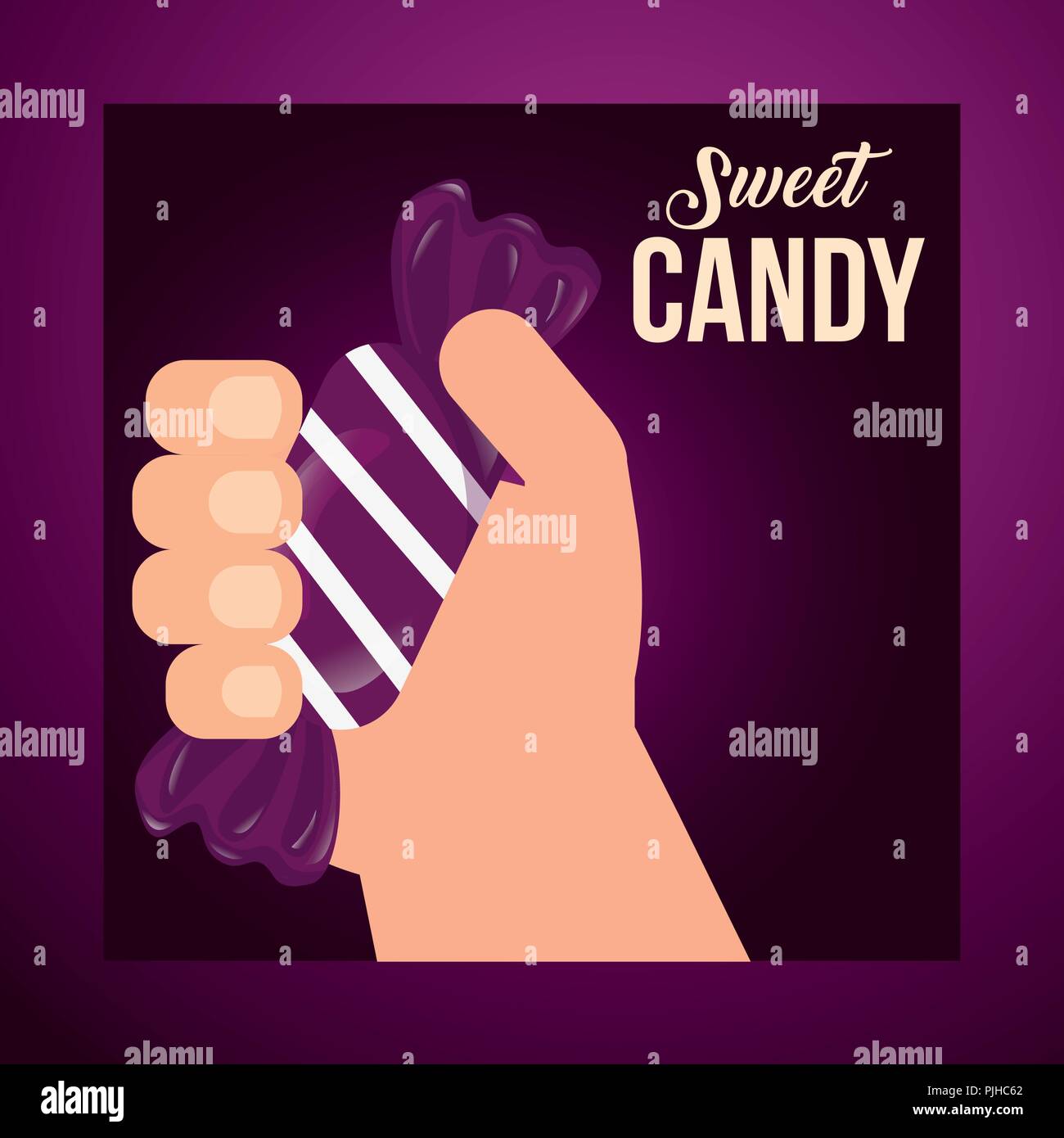 Hand holding sweets Stock Vector Images - Alamy