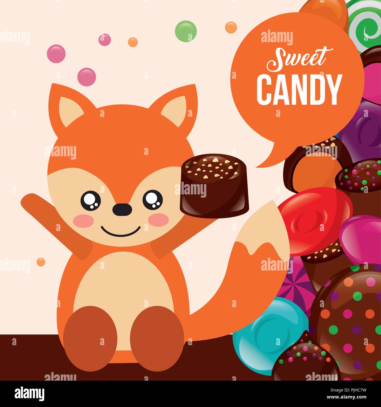 Candy fox Stock Vector Images - Alamy