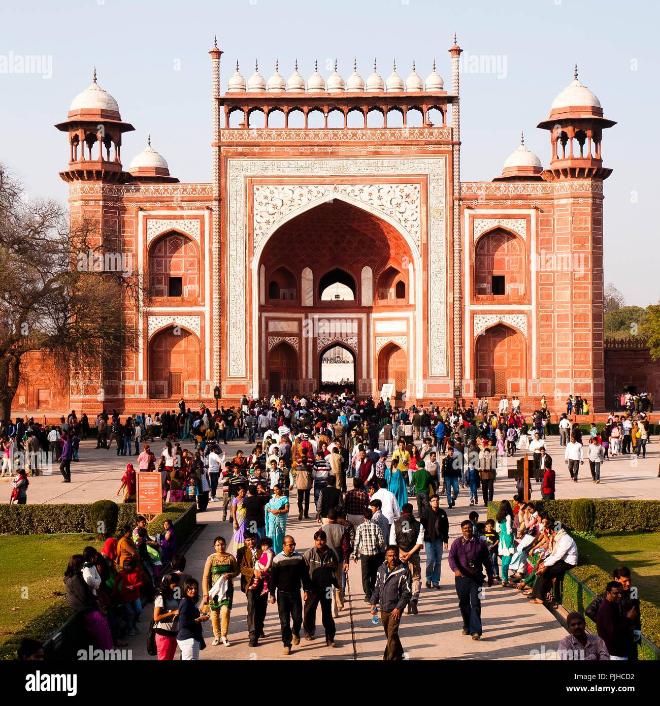 Taj Mahal entrance Stock Photo - Alamy