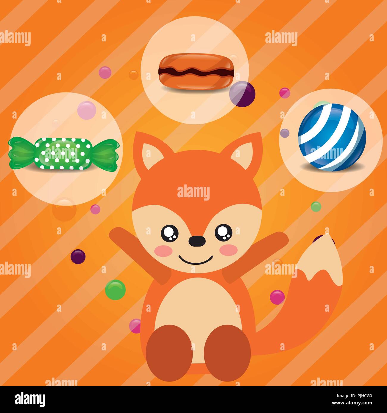 Candy fox Stock Vector Images - Alamy