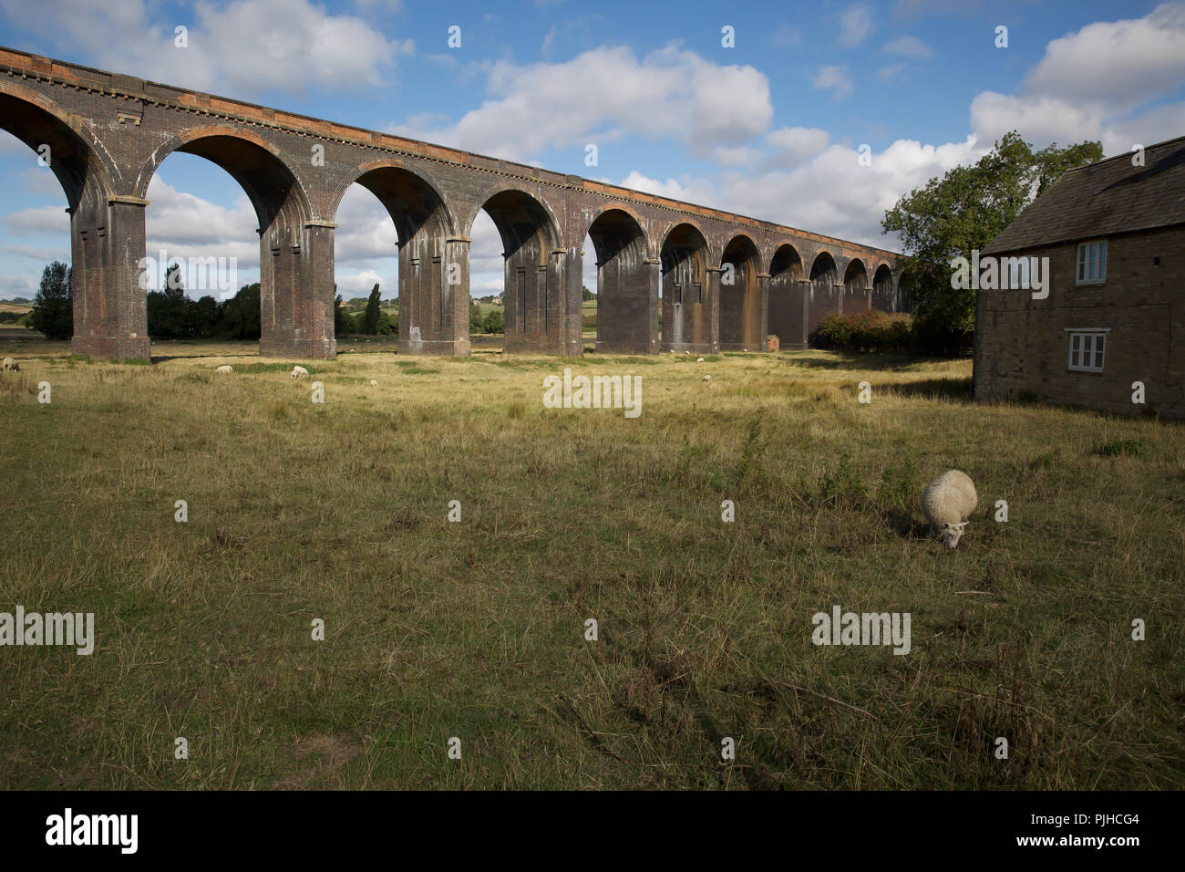 Welland Viaduct, also known as Harringworth Viaduct and Seaton Viaduct ...