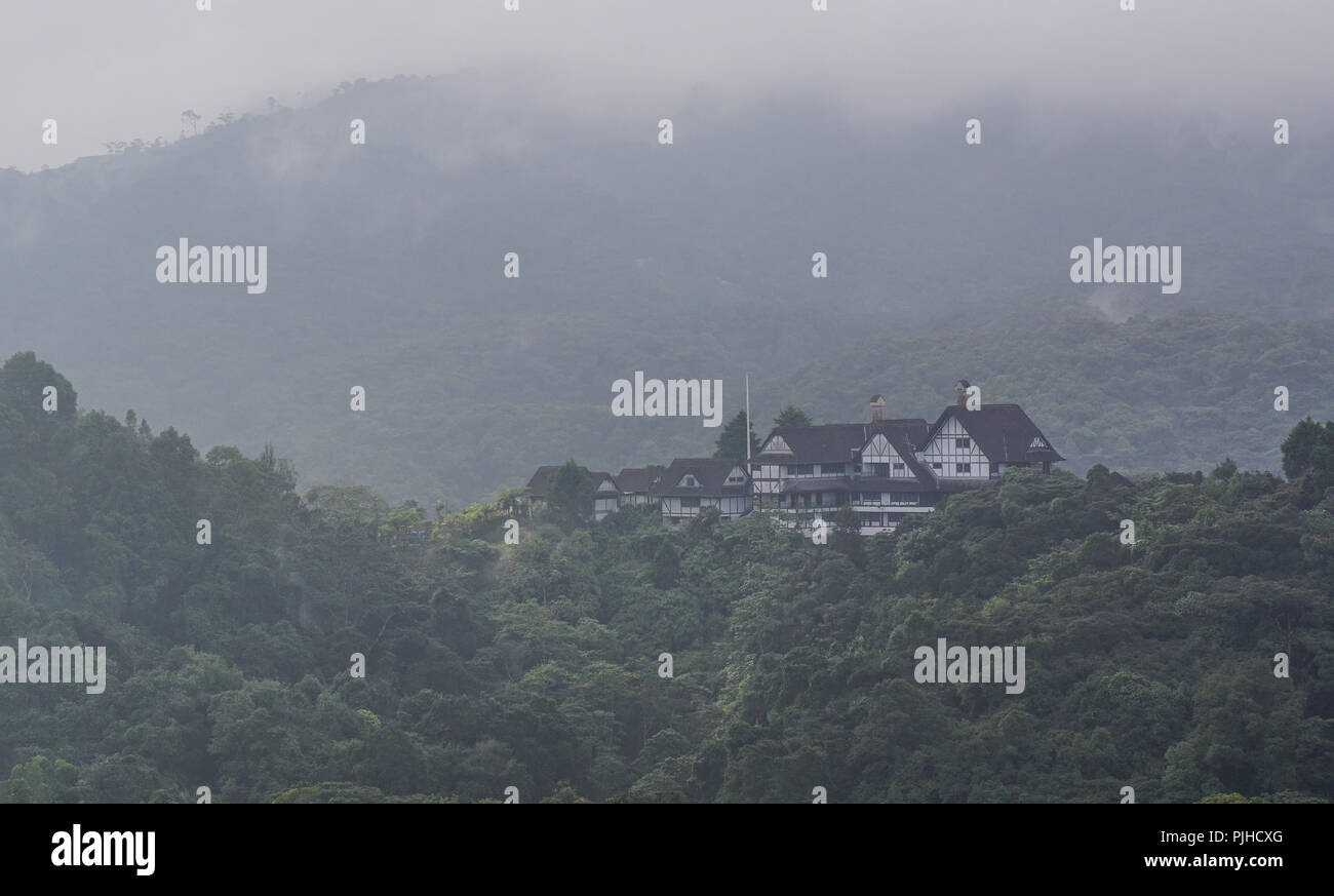 Mountain scenery with luxury resorts on Cameron Highlands, Malaysia ...
