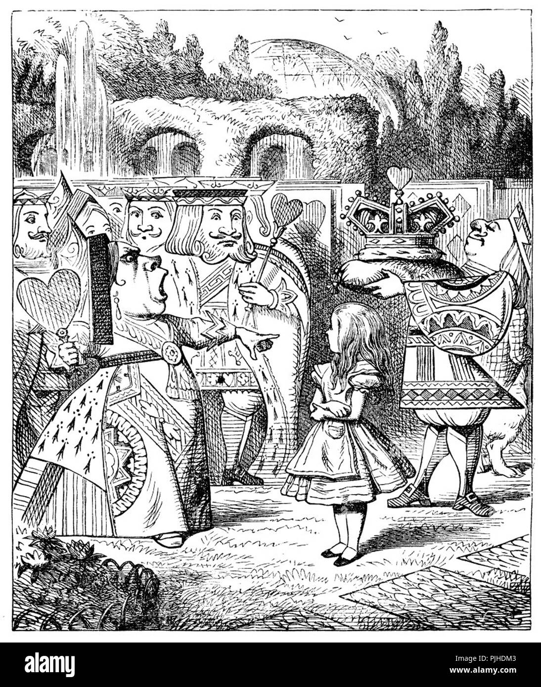vintage john tenniel alice in wonderland illusstrator original artwork ...