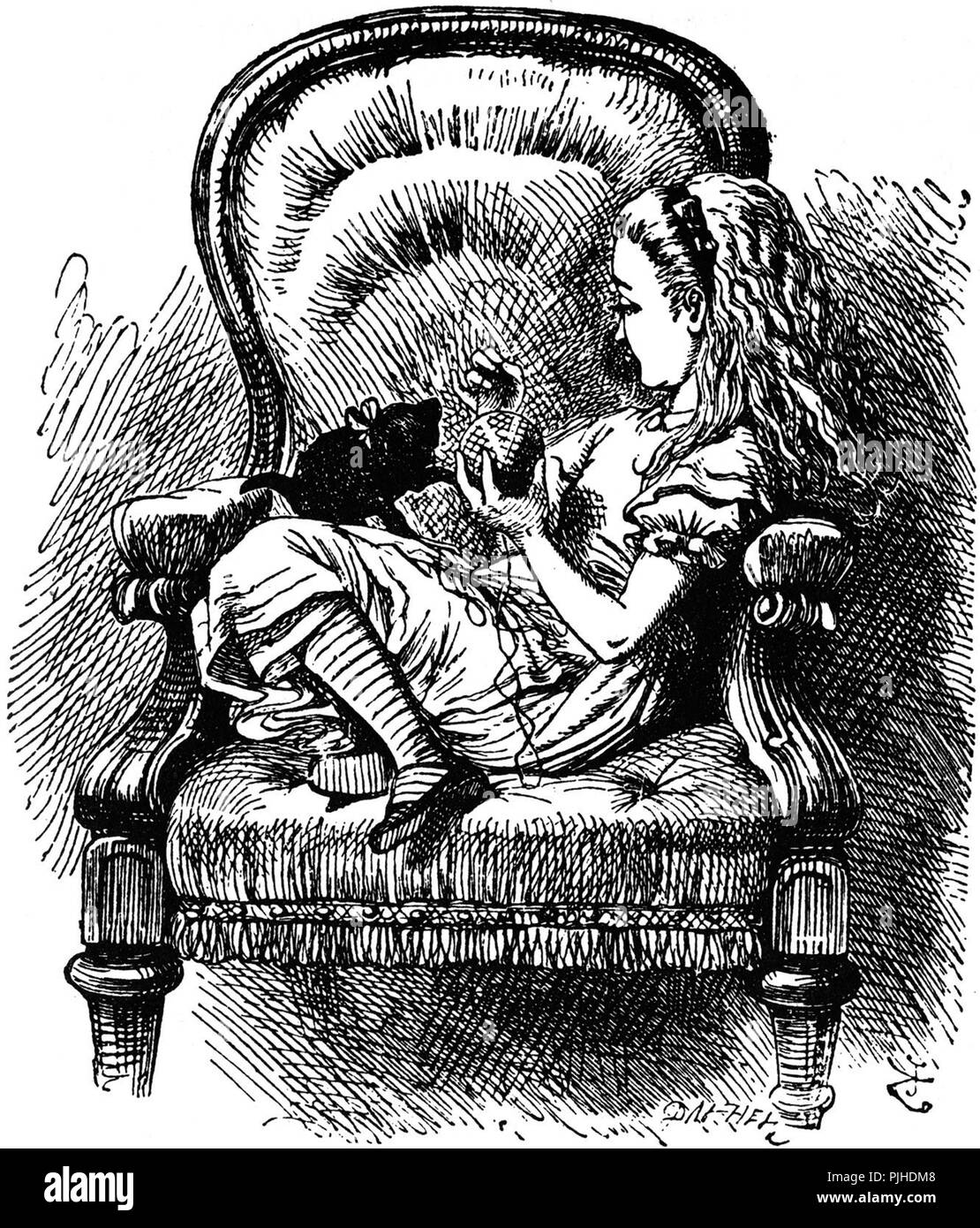 vintage john tenniel alice in wonderland illusstrator original artwork ...