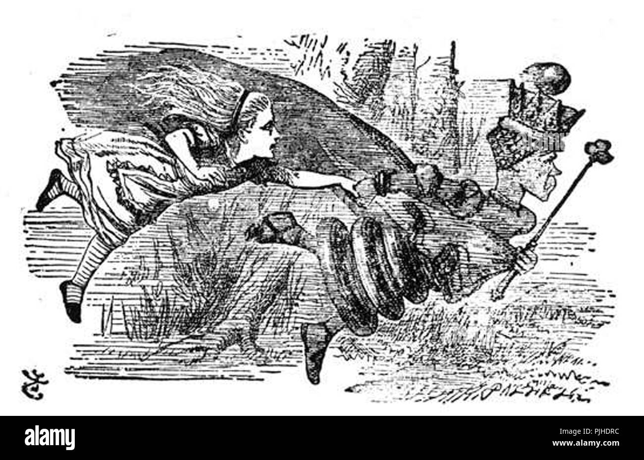vintage john tenniel alice in wonderland illusstrator original artwork ...