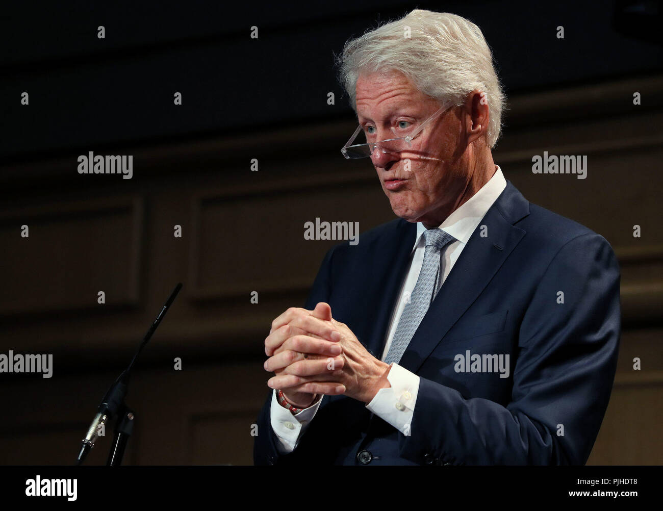 Former US President Bill Clinton, speaking at a Concern Worldwide ...