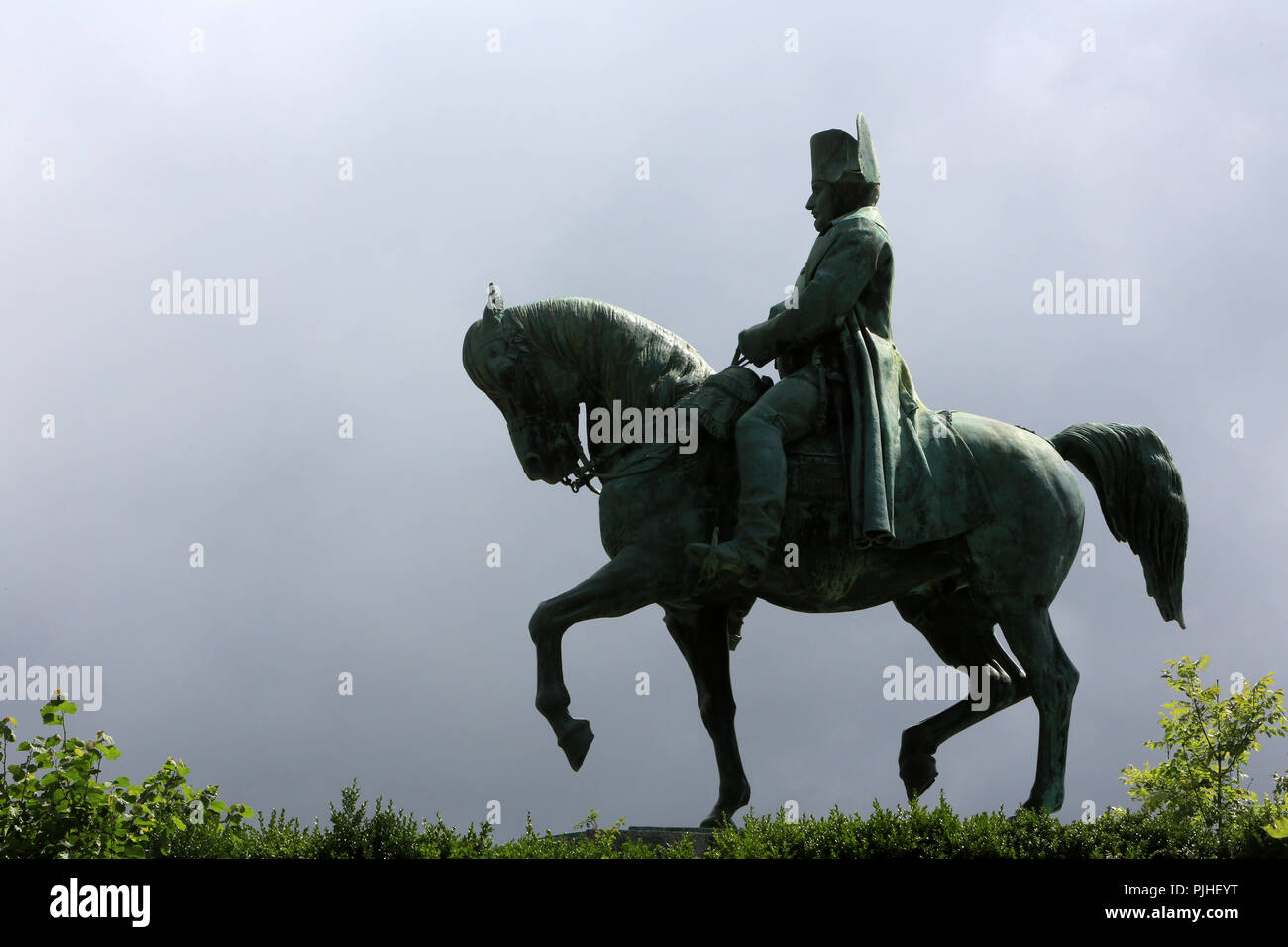 Napoleon's equestrian statue. The Prairie of the meeting. Laffrey. 1929 ...