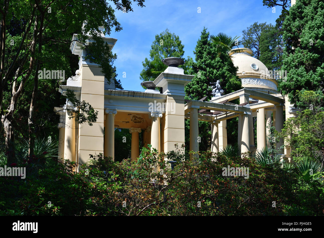 Greek arbor in the arboretum in Sochi, Russia Stock Photo - Alamy